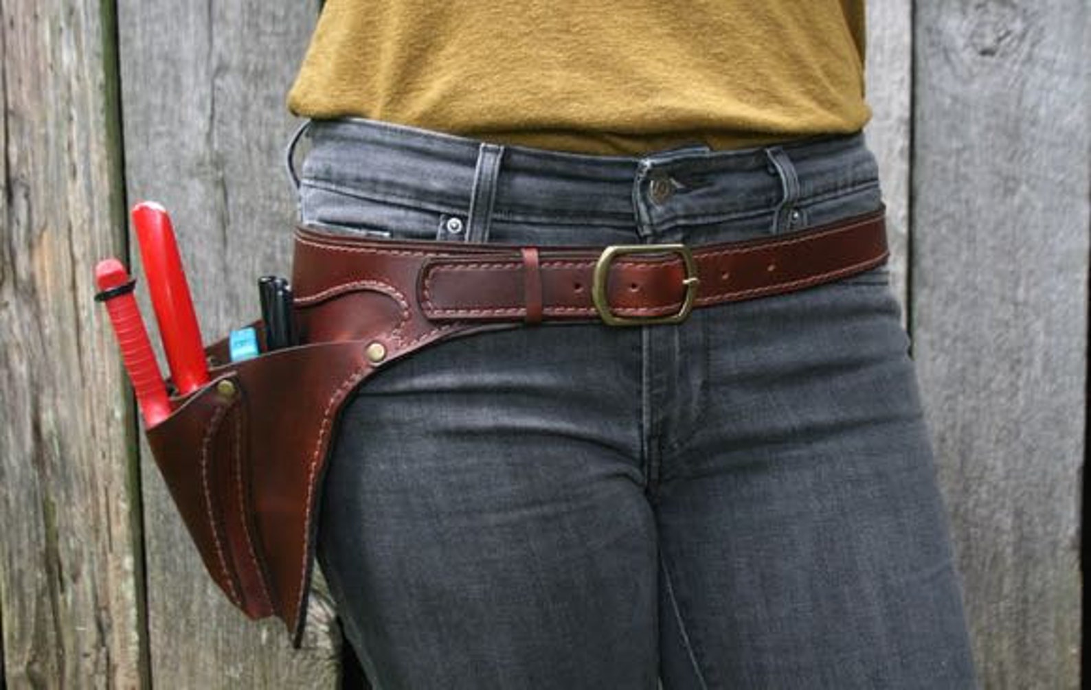Rosewood Floral Belt + Scissor Pocket - Etsy