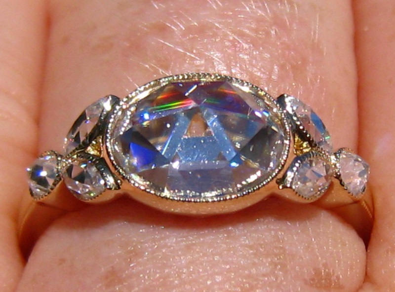 Vintage-Inspired Oval Rose Cut Classique Moissanite Engagement | Etsy