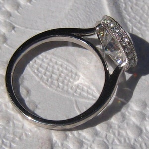 Custom Design: Bezel Solitaire Ring Mount With Diamonds, Diamond ...