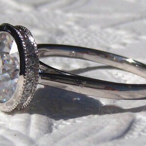 Custom Design: Bezel Solitaire Ring Mount With Diamonds, Diamond ...