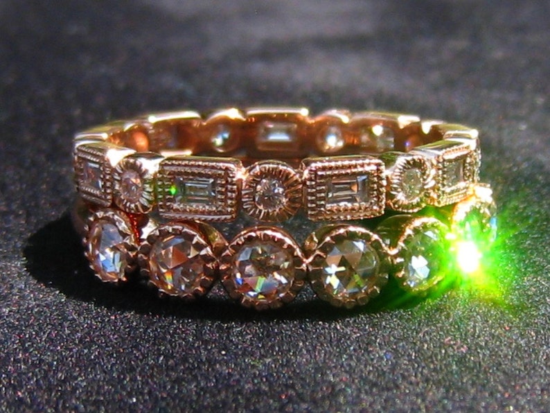 Custom Design: Wedding Bands Anniversary Bands and Stacking - Etsy