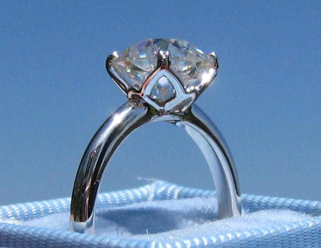 Custom Design: Lotus Solitaire Engagement Ring Mount - Etsy
