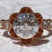 Custom Design: Buttercup Ring Mount With Rose Cut Moissanites in ...