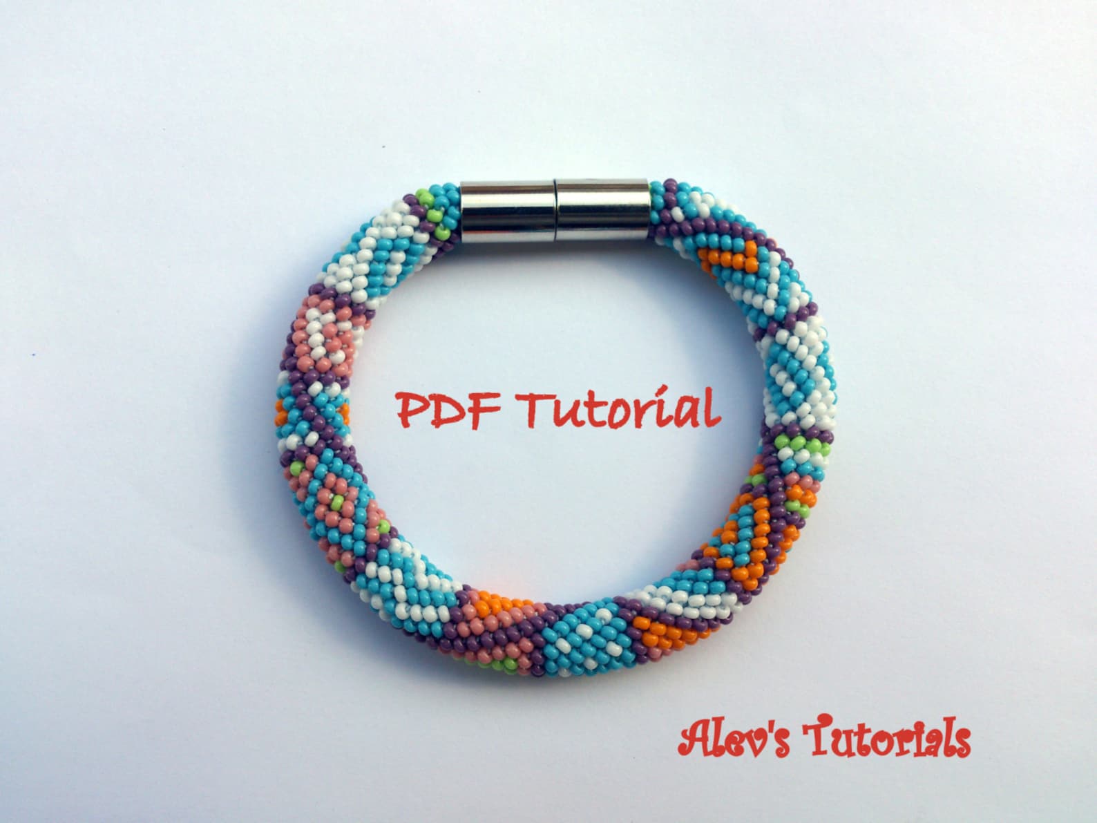 Spring Flower Bracelet - Crochet Bead Bracelet Pattern - Crochet Bead ...