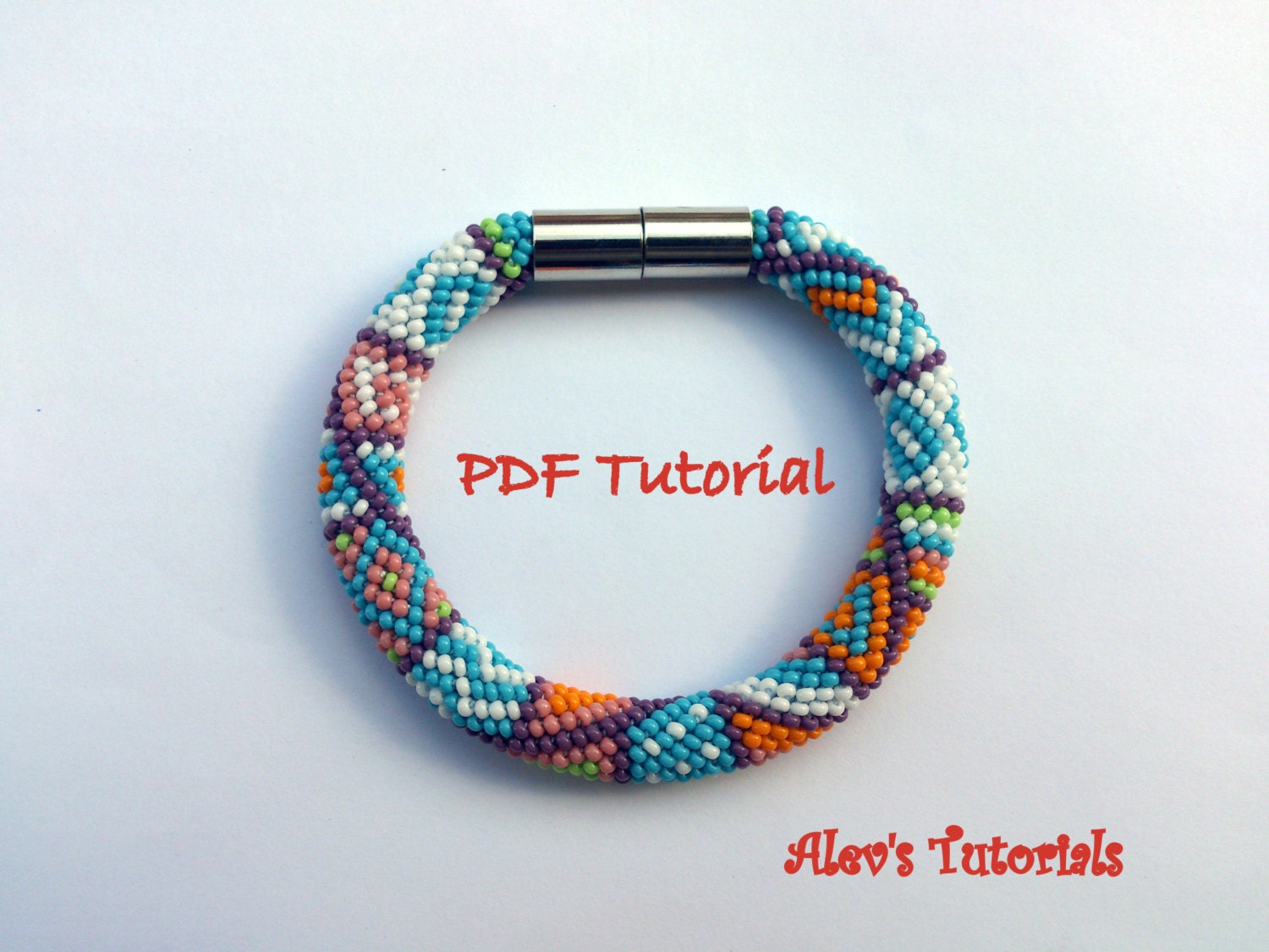 Spring Flower Bracelet - Crochet Bead Bracelet Pattern - Crochet Bead ...