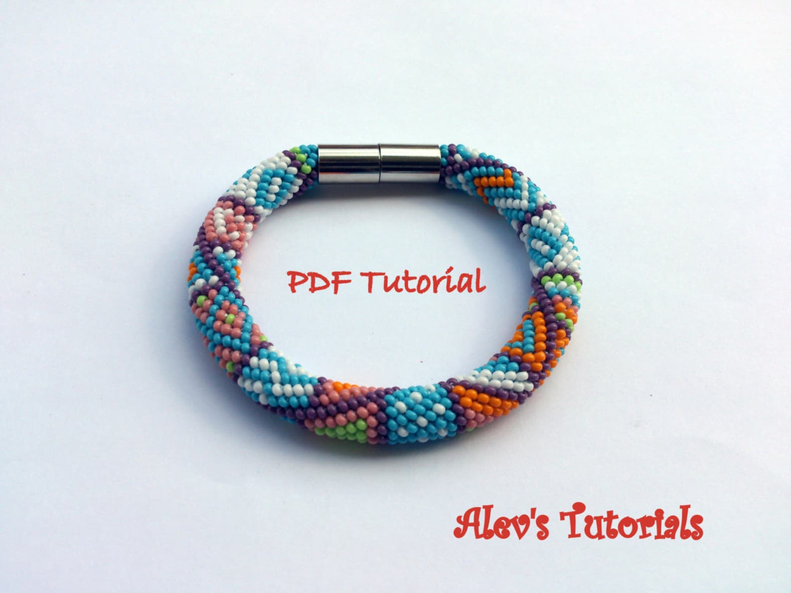 Spring Flower Bracelet - Crochet Bead Bracelet Pattern - Crochet Bead ...
