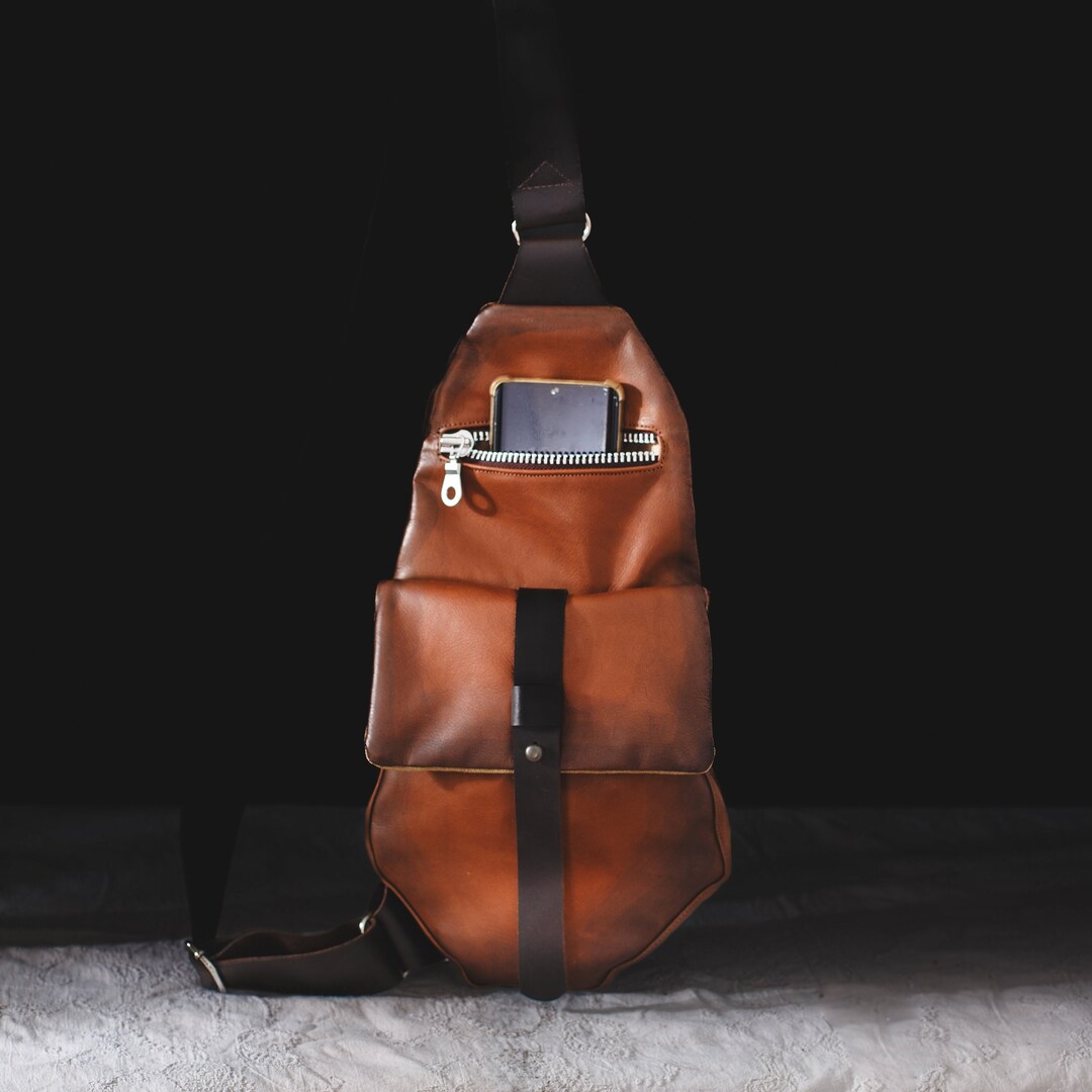 Leather Cross Body Sling Bag - Etsy