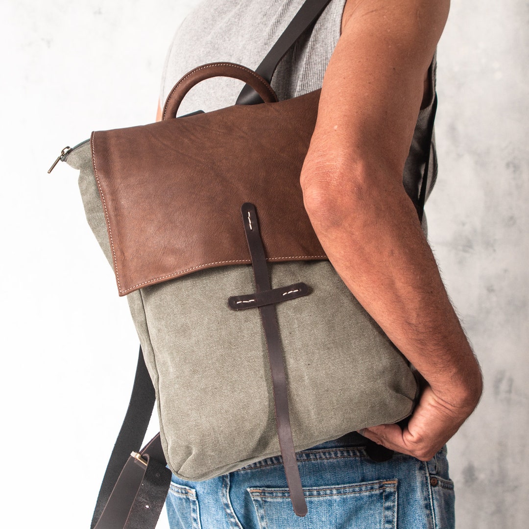 Student 15" Canvas Laptop Backpack, - Etsy