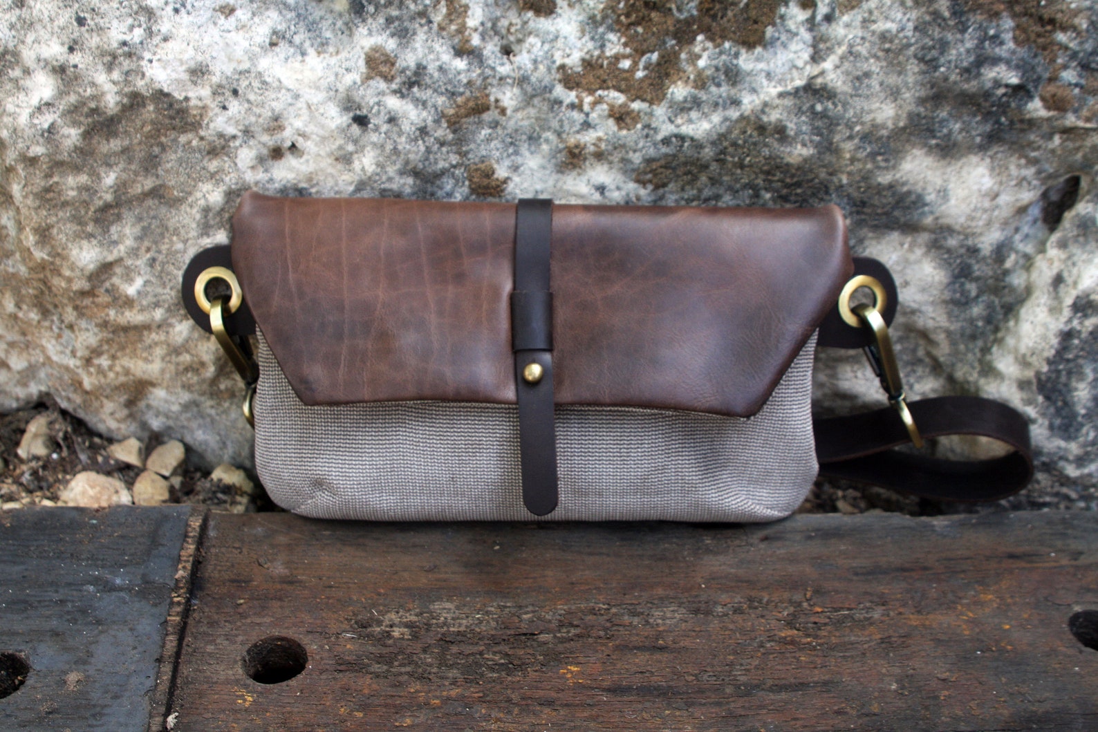 Brown Leather Cross Body Pouch - Etsy