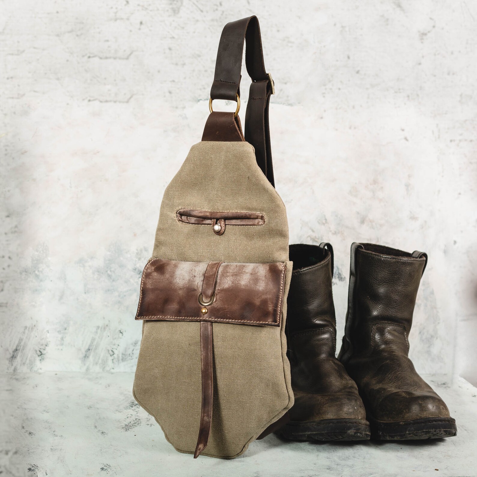 Leather Sling Backpack Leather Sling Bag for Women Leather - Etsy