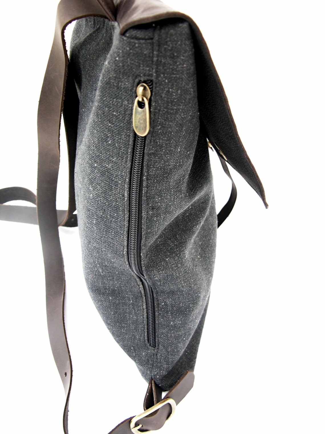 Black Canvas Backpack | Etsy