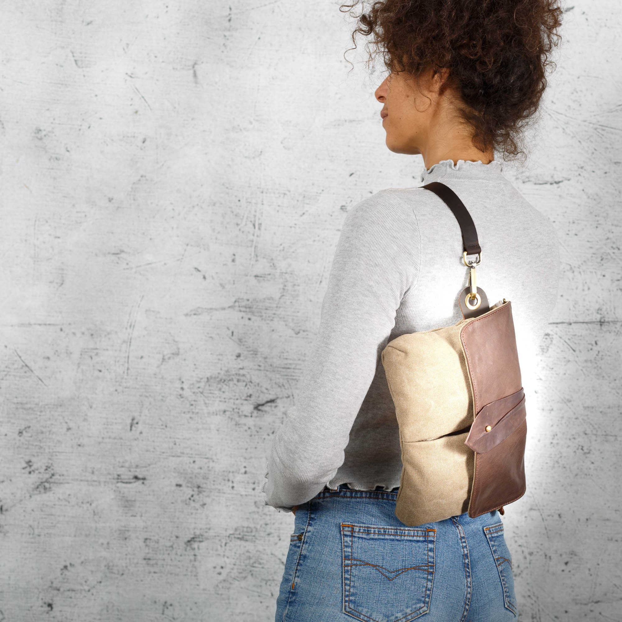 Black Leather Fanny Pack Cross Body - Etsy