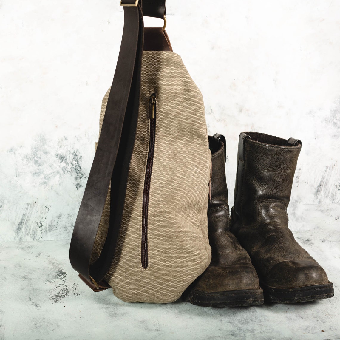 Leather Sling Backpack Leather Sling Bag for Women Leather | Etsy