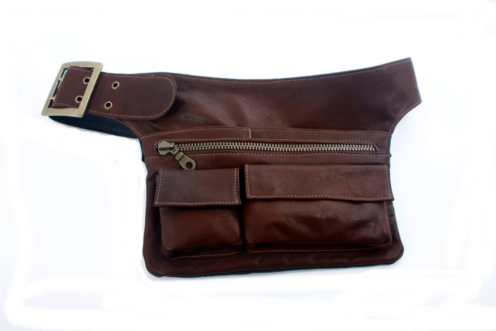 Brown Leather Man Fanny Pack | Etsy