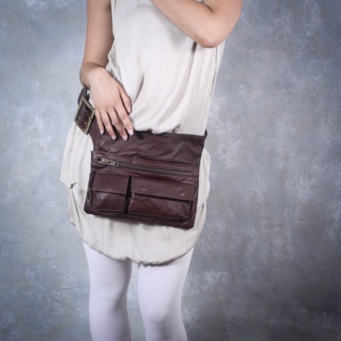 Leather Fanny Pack for Womeneurope Traveling Bag Everyday | Etsy UK