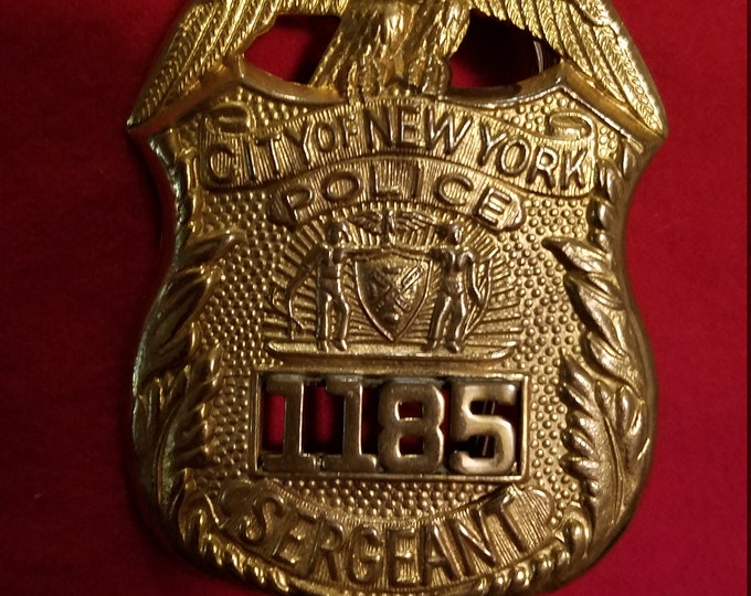 Vintage NYPD Sergeant Badge - Etsy