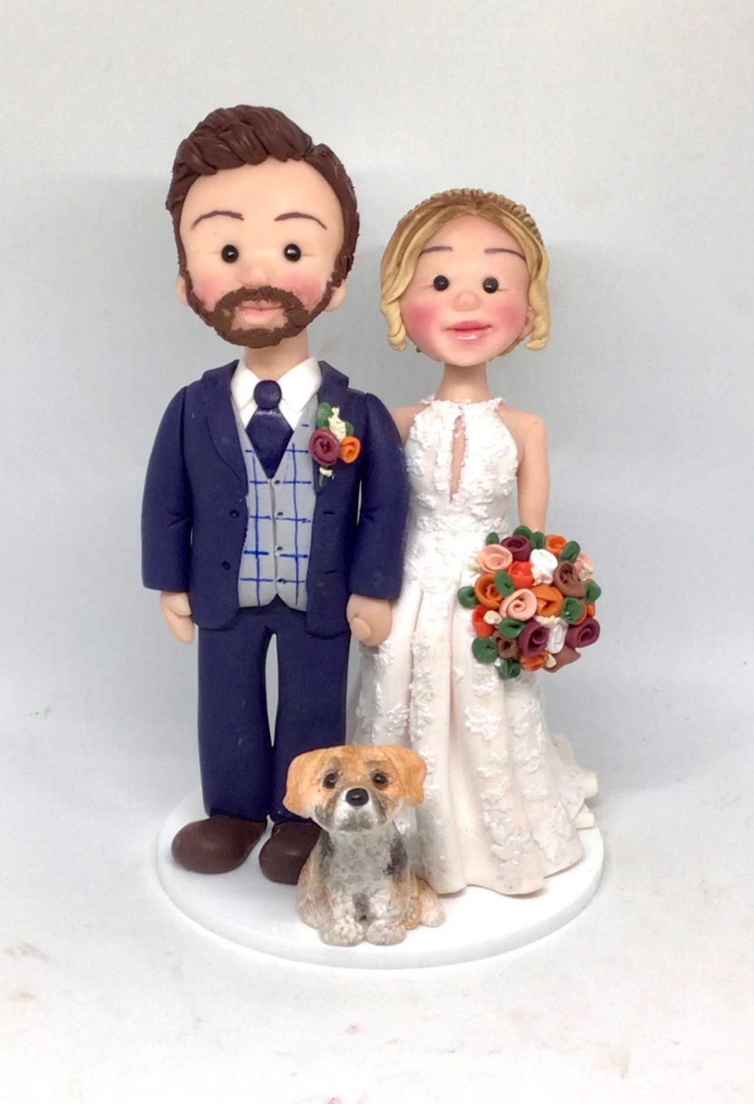 Personalised Clay Wedding Cake Topper Custom Fimo Clay - Etsy