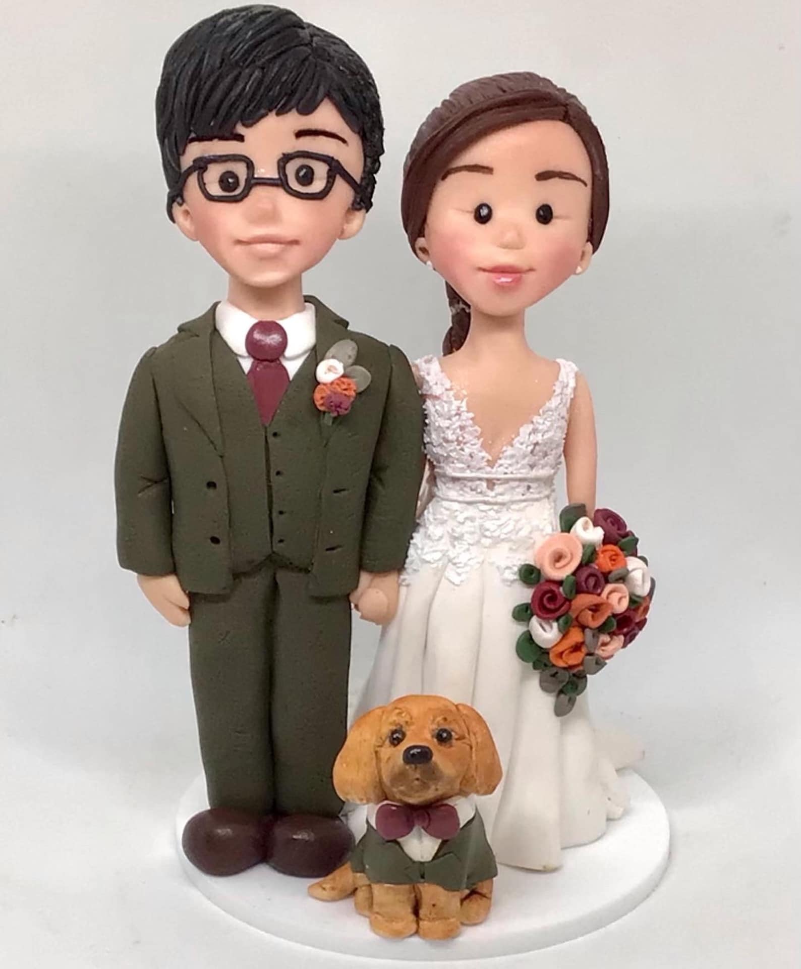 Bride and Groom Wedding Cake Toppers Personalised and Custom - Etsy