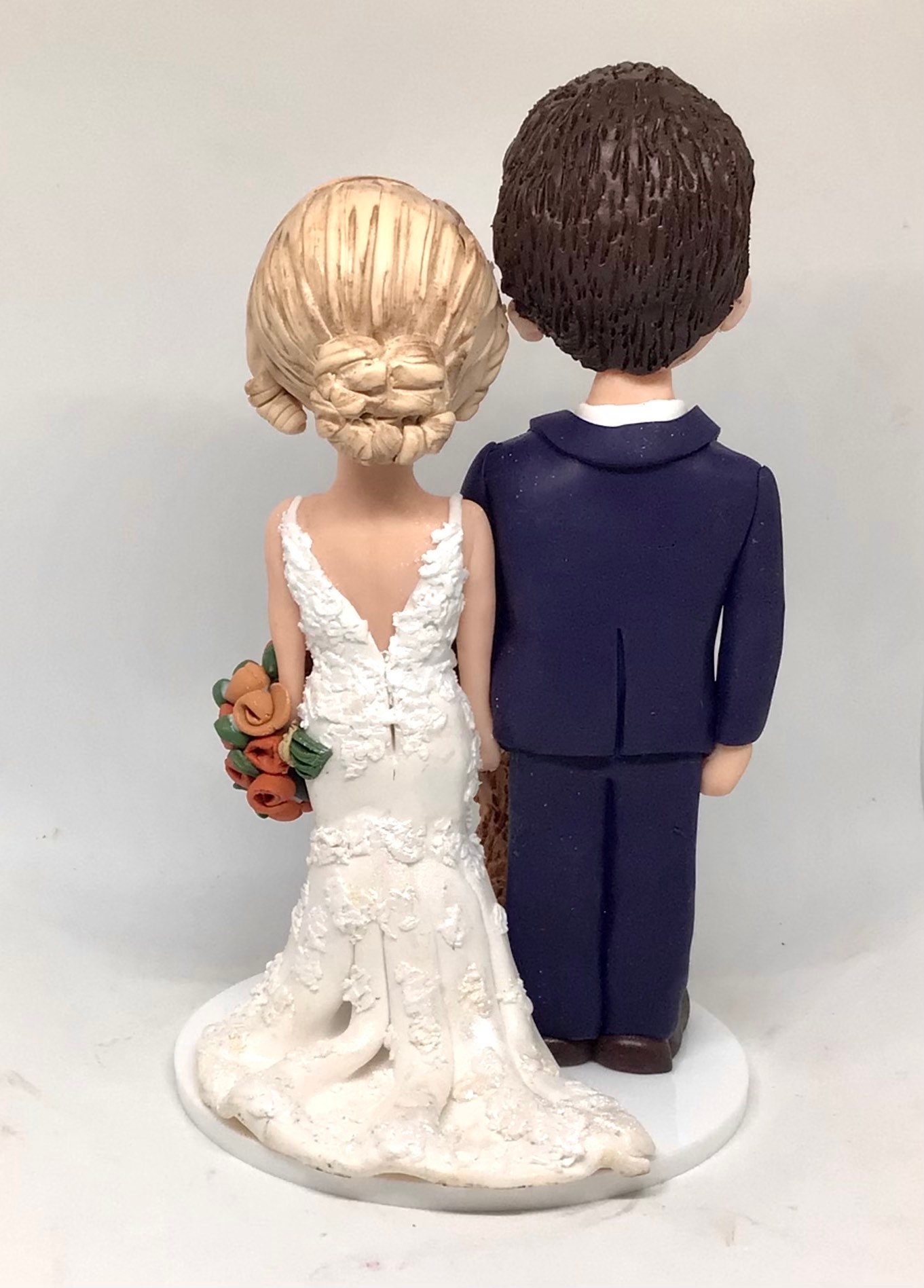 Personalised Clay Wedding Cake Topper Customized Bespoke Fimo - Etsy