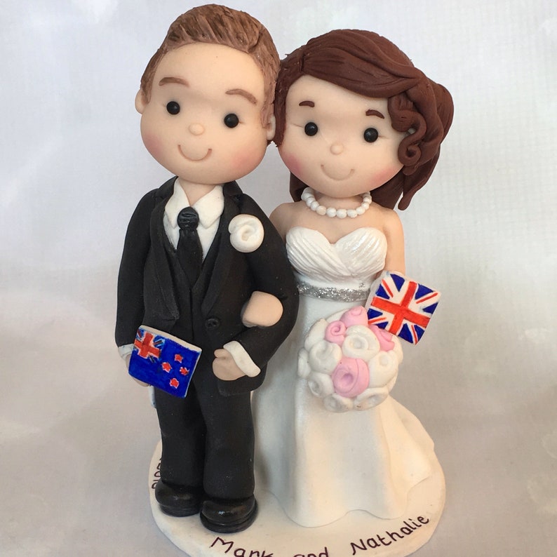Personalised Clay Wedding Cake Topper, Custom Wedding Cake Toppers - Etsy