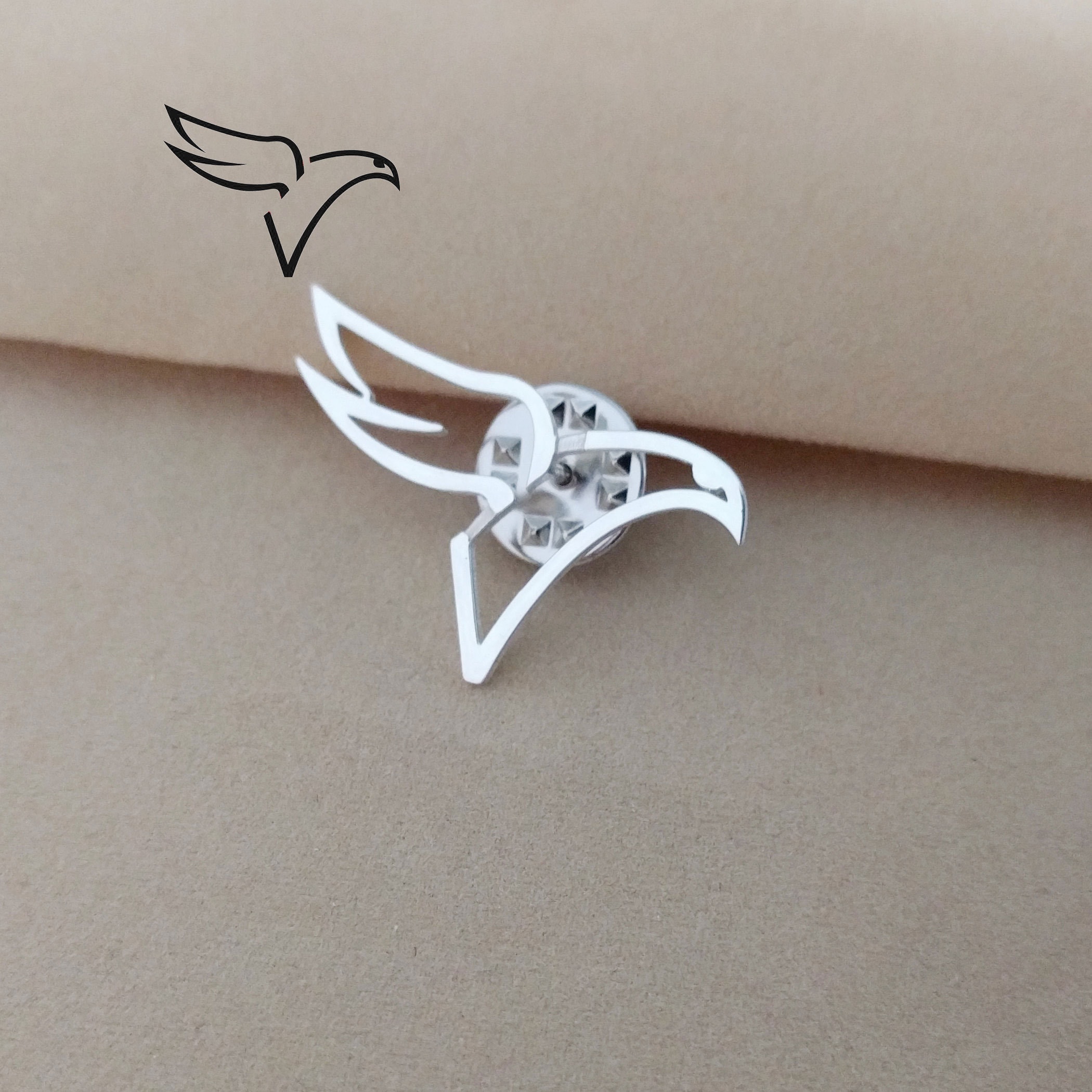 Silver Logo Lapel Pin, Personalized Business Logo Badge, Company ...