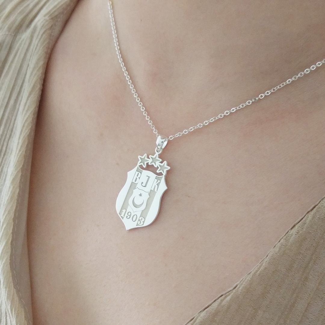 Silver Logo Necklace, Custom Your Logo Necklace, Personalized Company ...