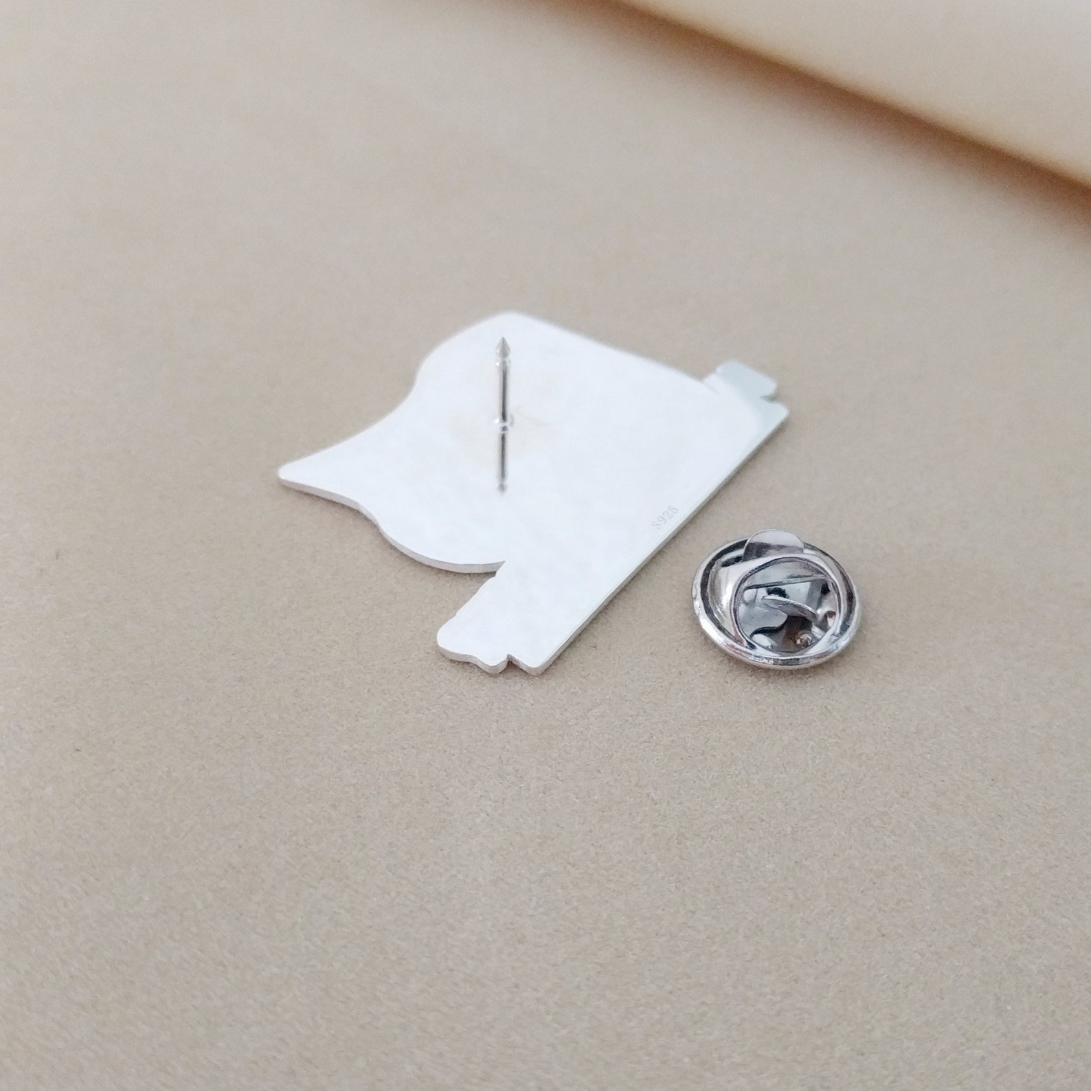 Personalized Logo Lapel Pin, Custom Silver Business Logo Lapel Pin ...
