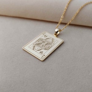 Custom Playing Cards Necklace, Personalized Poker Card Necklace, Custom ...
