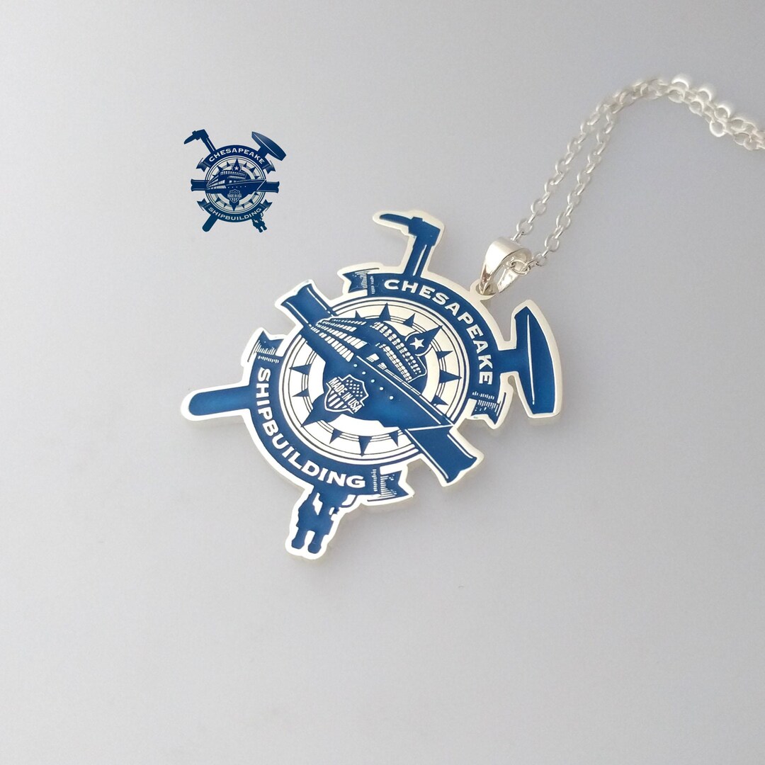 Personalized Logo Necklace, Company Artwork Necklace, Custom Enamel ...