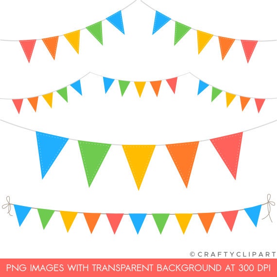 Bunting Clipart Carnival Circus Flags Digital Clipart | Etsy