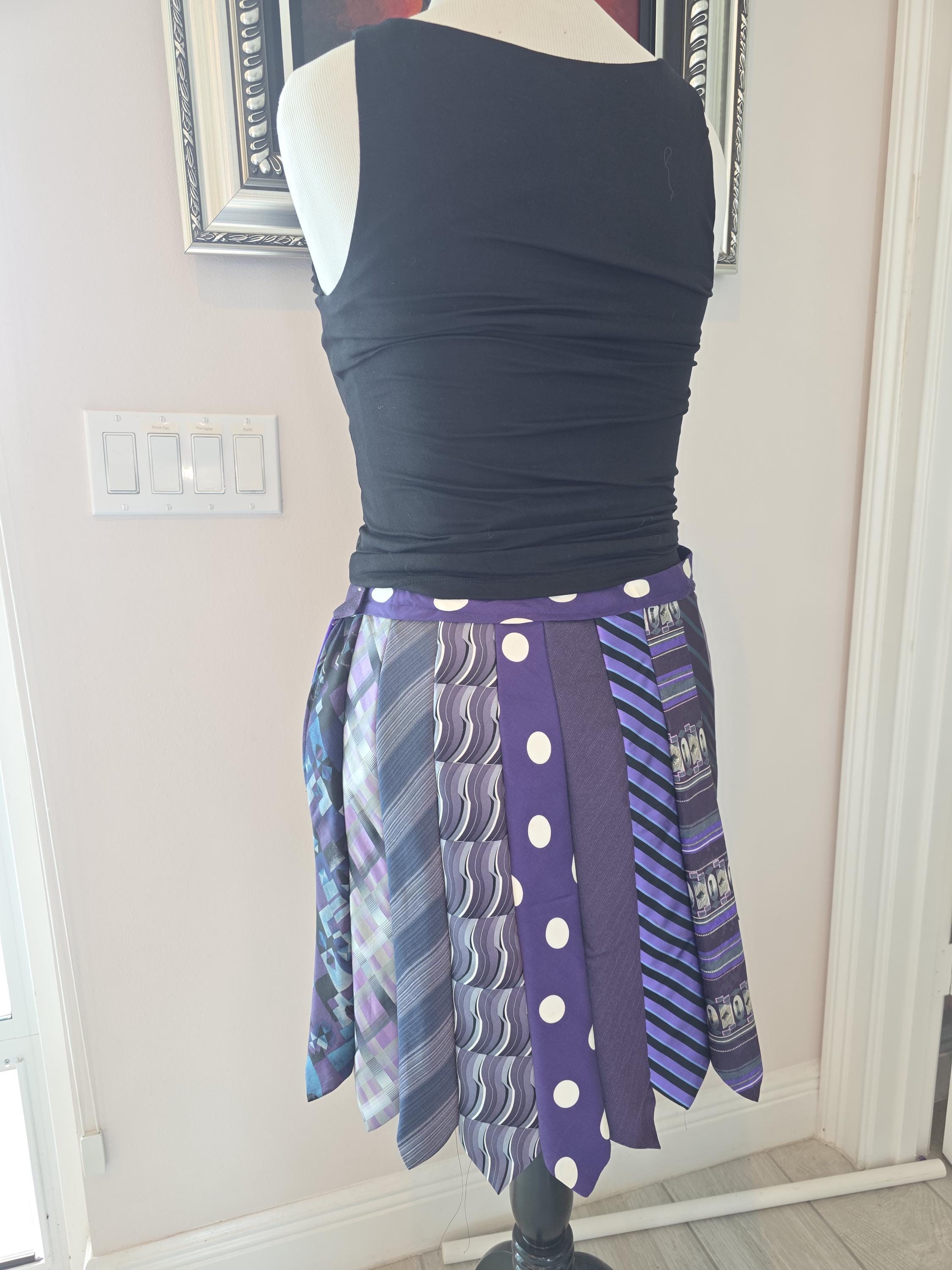 Upcycled Neck Tie Skirt Jenn's Original Design One of a Kind Made for ...