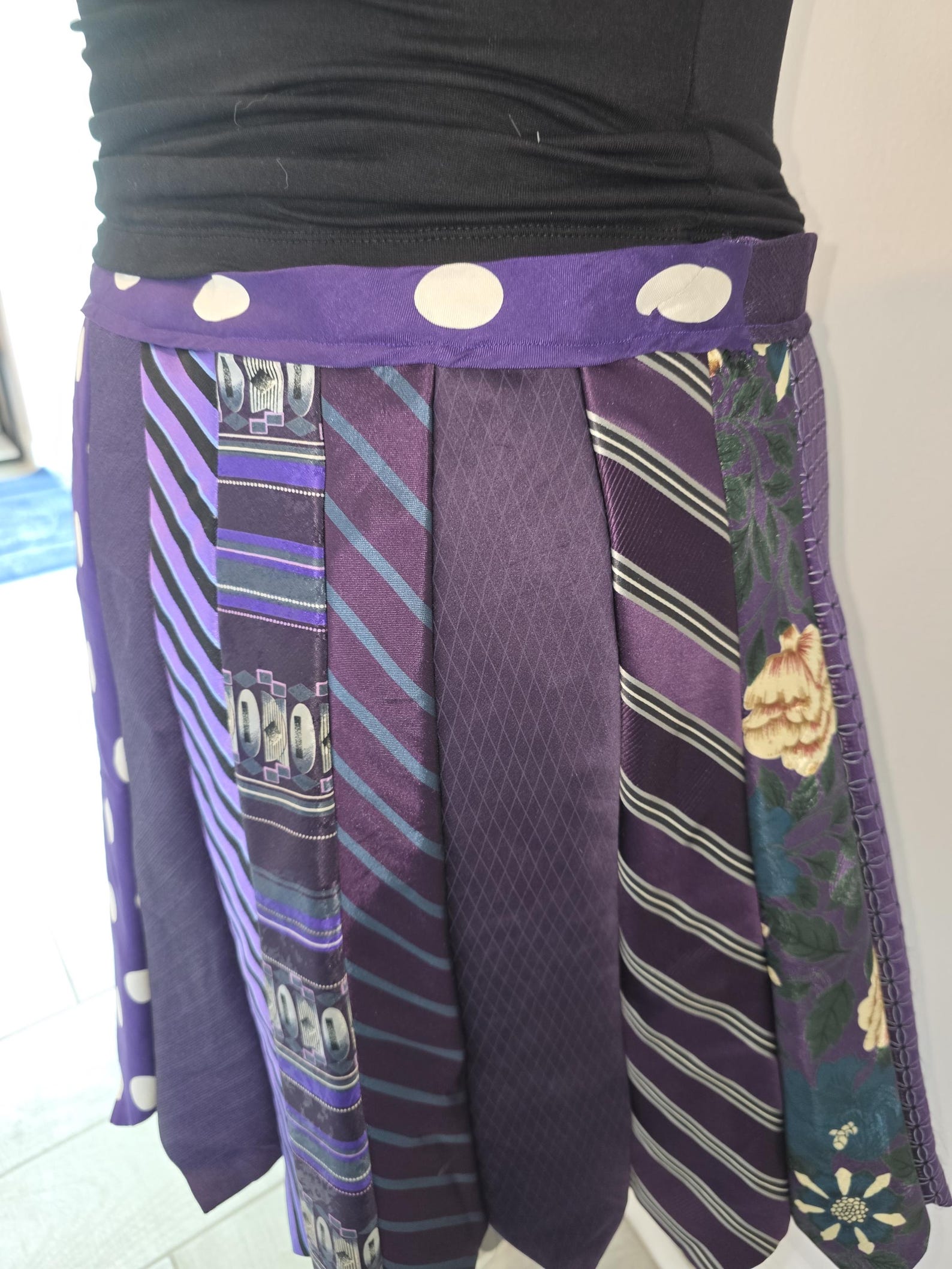 Upcycled Neck Tie Skirt Jenn's Original Design One of a Kind Made for ...