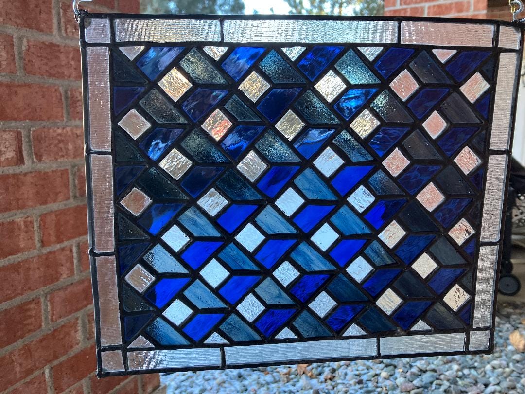 Stained Glass 3D Optical Illusion - Boxes - Etsy