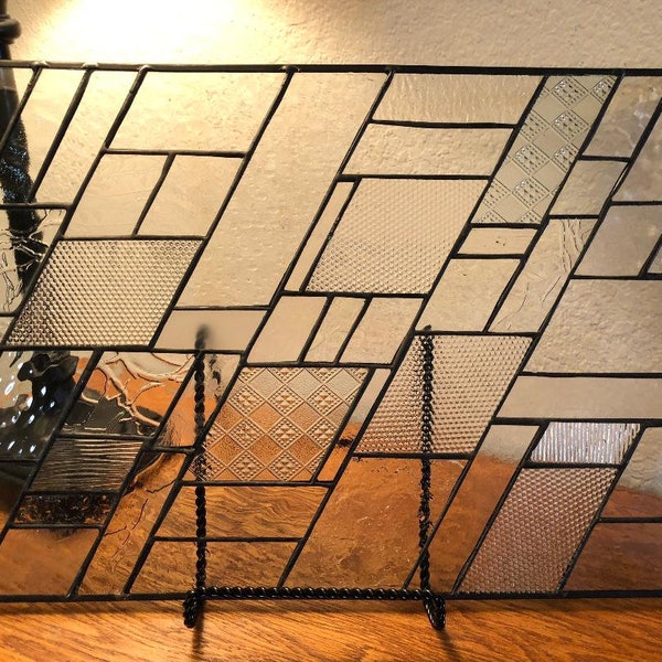 Clear Stained Glass Panel - Etsy