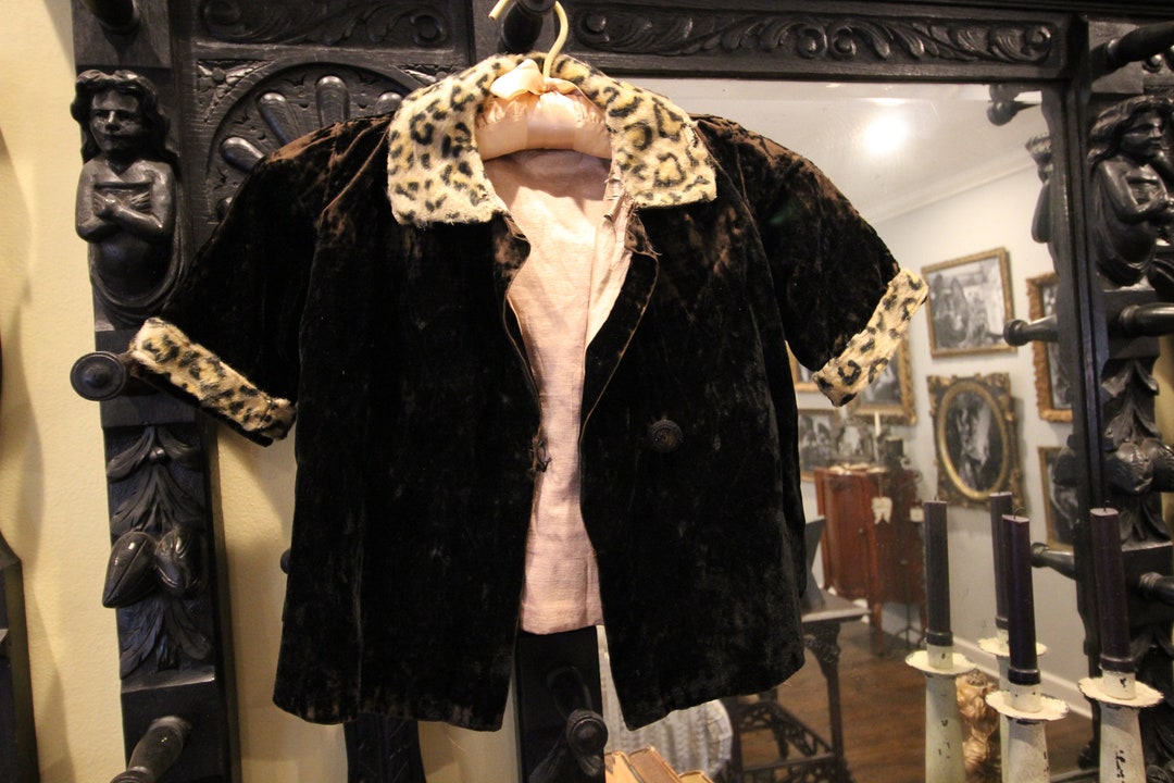 Edwardian Jacket - Velvet and Faux Fur Trimmed Antique Jacket 1910s - Etsy