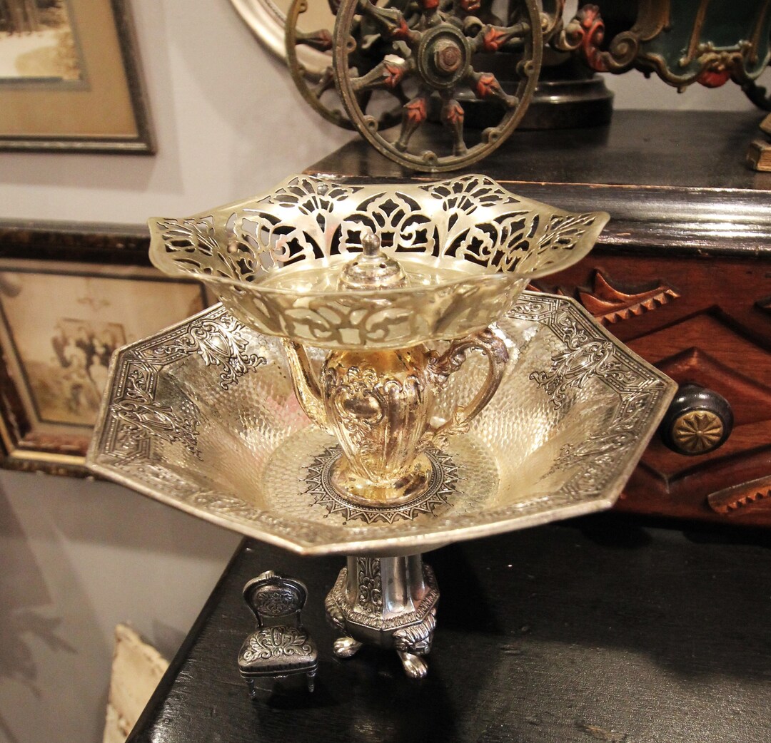 Silverplate Jewelry Stand Repurposed Silverplate Jewelry Storage ...