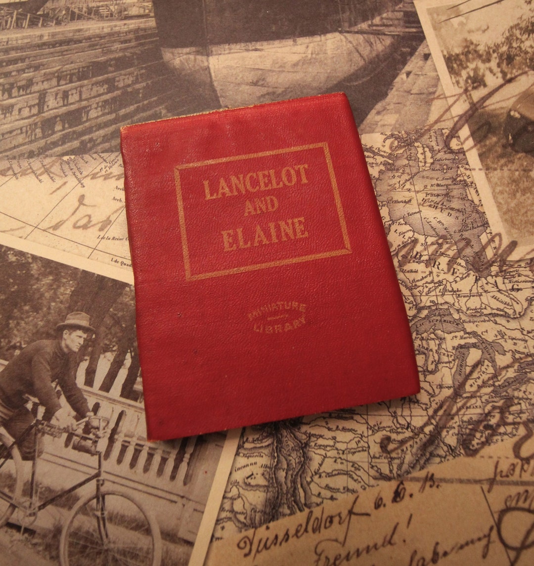Lancelot and Elaine by Tennyson- 1920s Miniature Library Books- Red ...