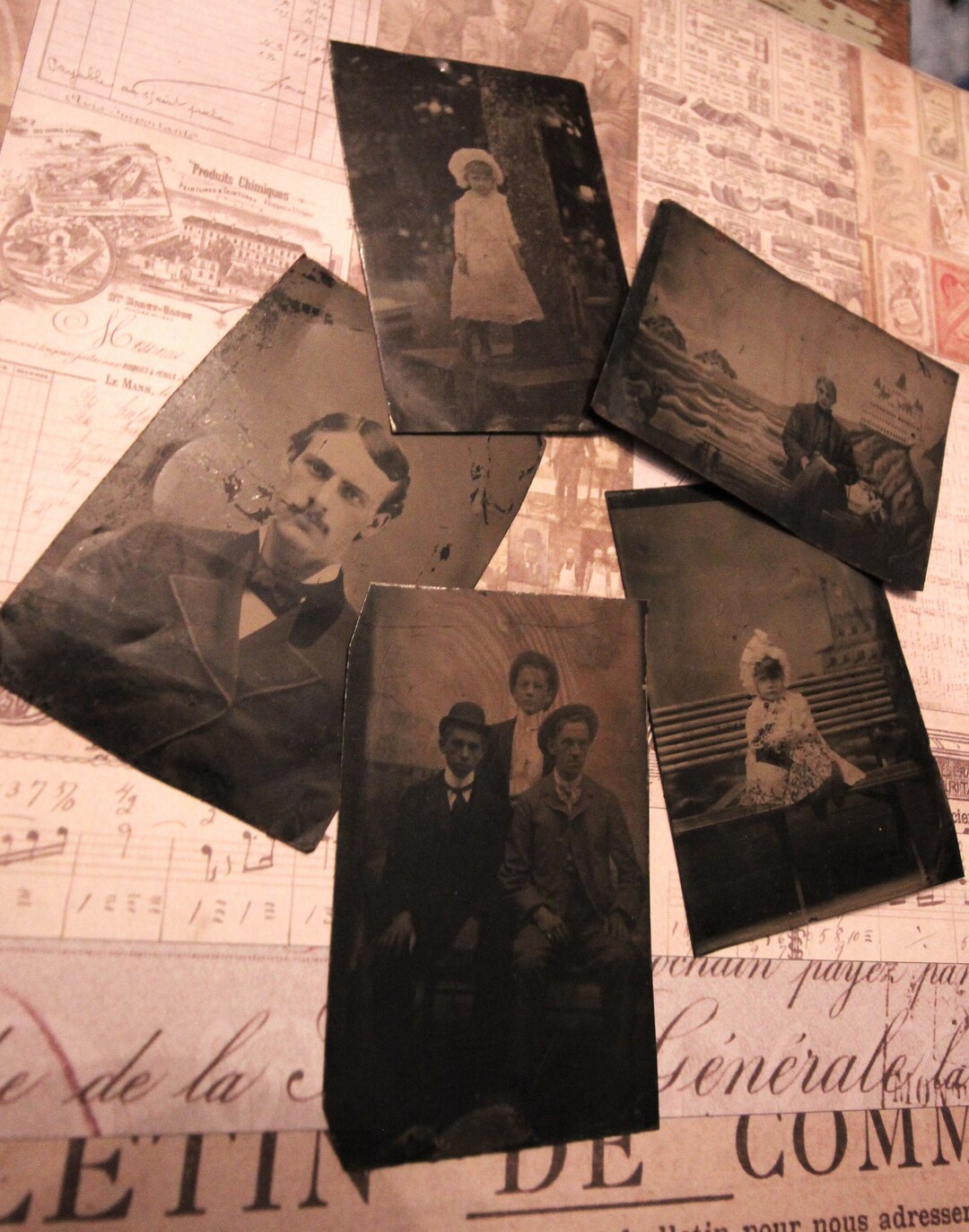 Lot of 5 Tintypes Early Sepia Photography 1800s Photos - Etsy
