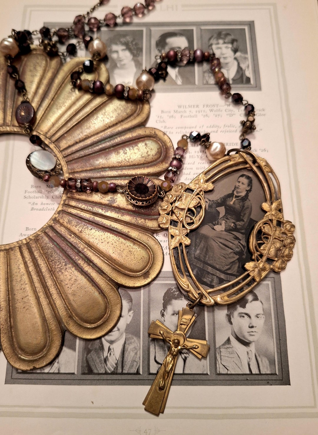 Assemblage Victorian Tintype Necklace OOAK Original Necklace With ...