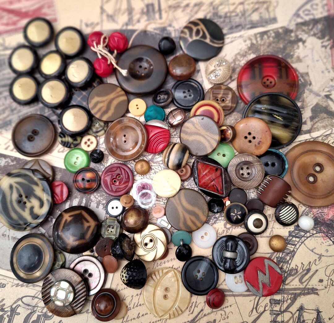 Large Lot of 100 Art Deco Buttons- 1930s Buttons - Etsy