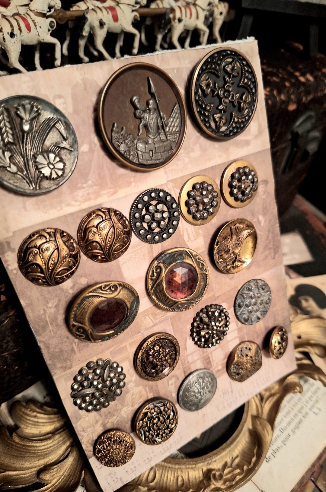 Antique Button Lot Oversized Metal Buttons 1800s and 1900s Buttons - Etsy