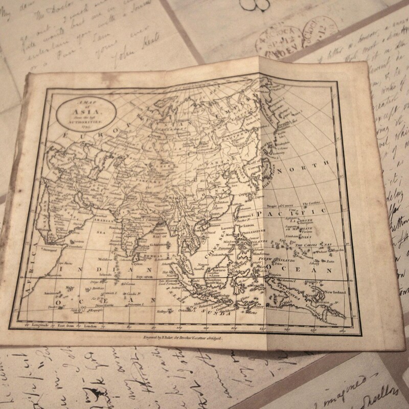 Antique Wall Map - Etsy