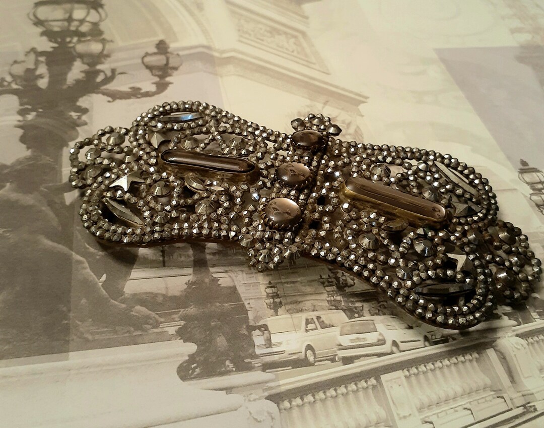 Edwardian Cut Steel Buckle Antique Sash Buckle Jewelry Supply Destash ...