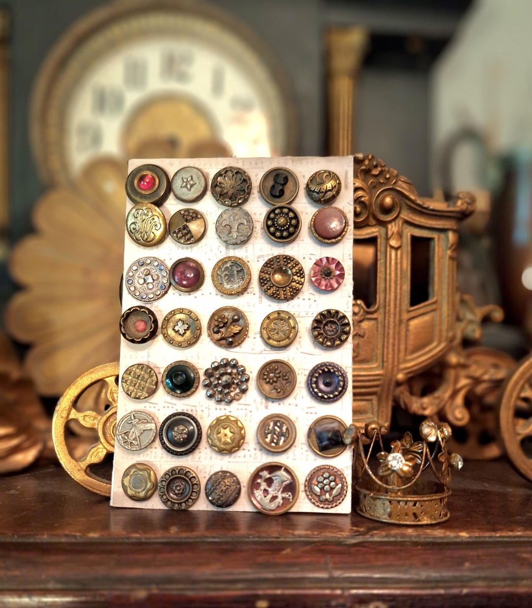 Antique Metal Button Lot of 35 - Victorian and Edwardian Buttons, - Etsy