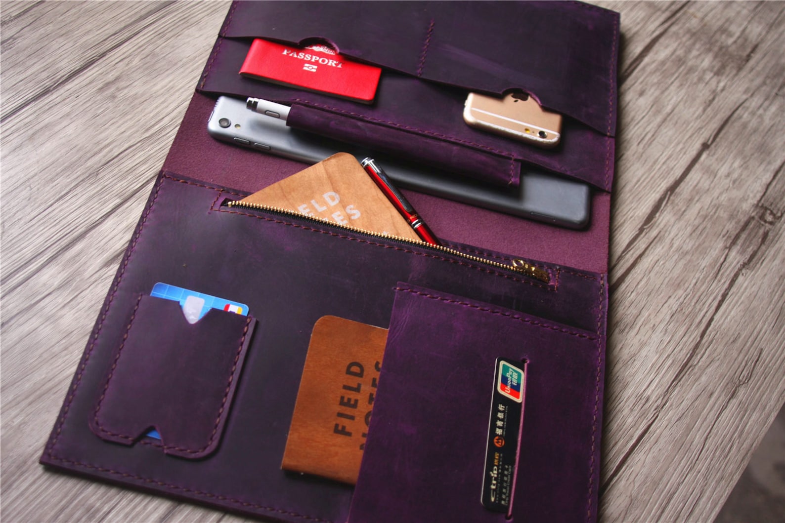 Purple Leather Laptop Case Personalized Macbook Cover 13 - Etsy