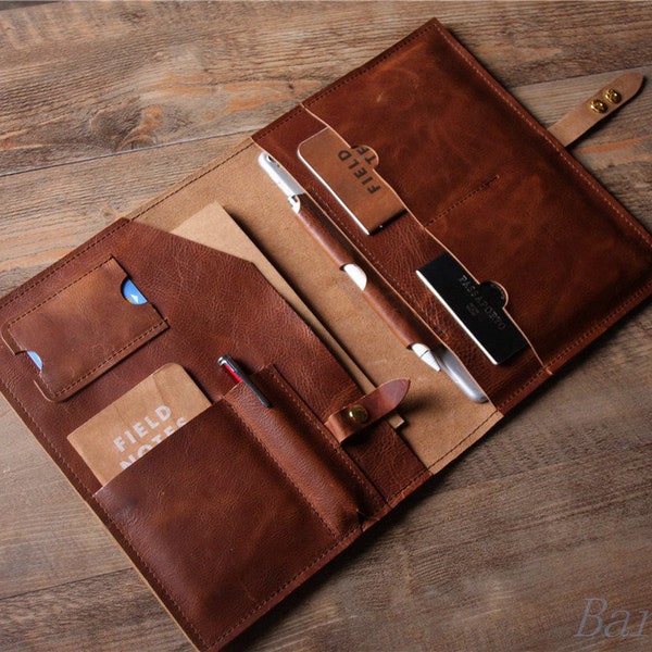 Leather Padfolio Organizer - Etsy
