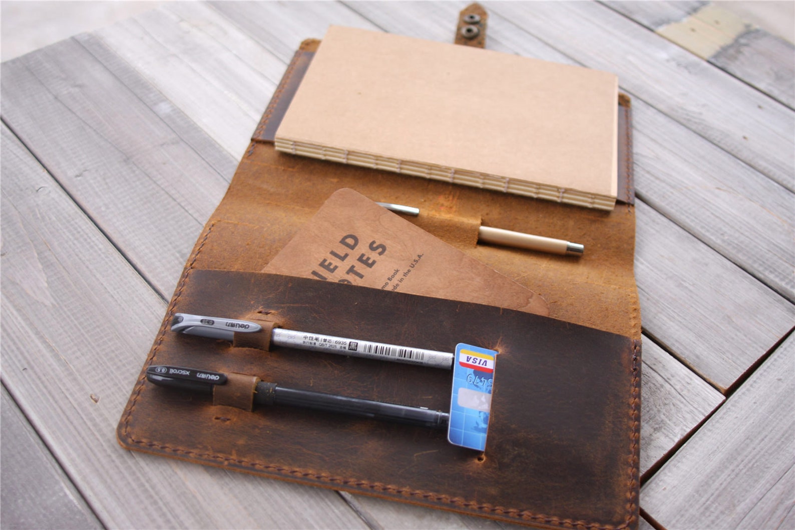 Leather Journal Refillable Personalized Large Leather | Etsy