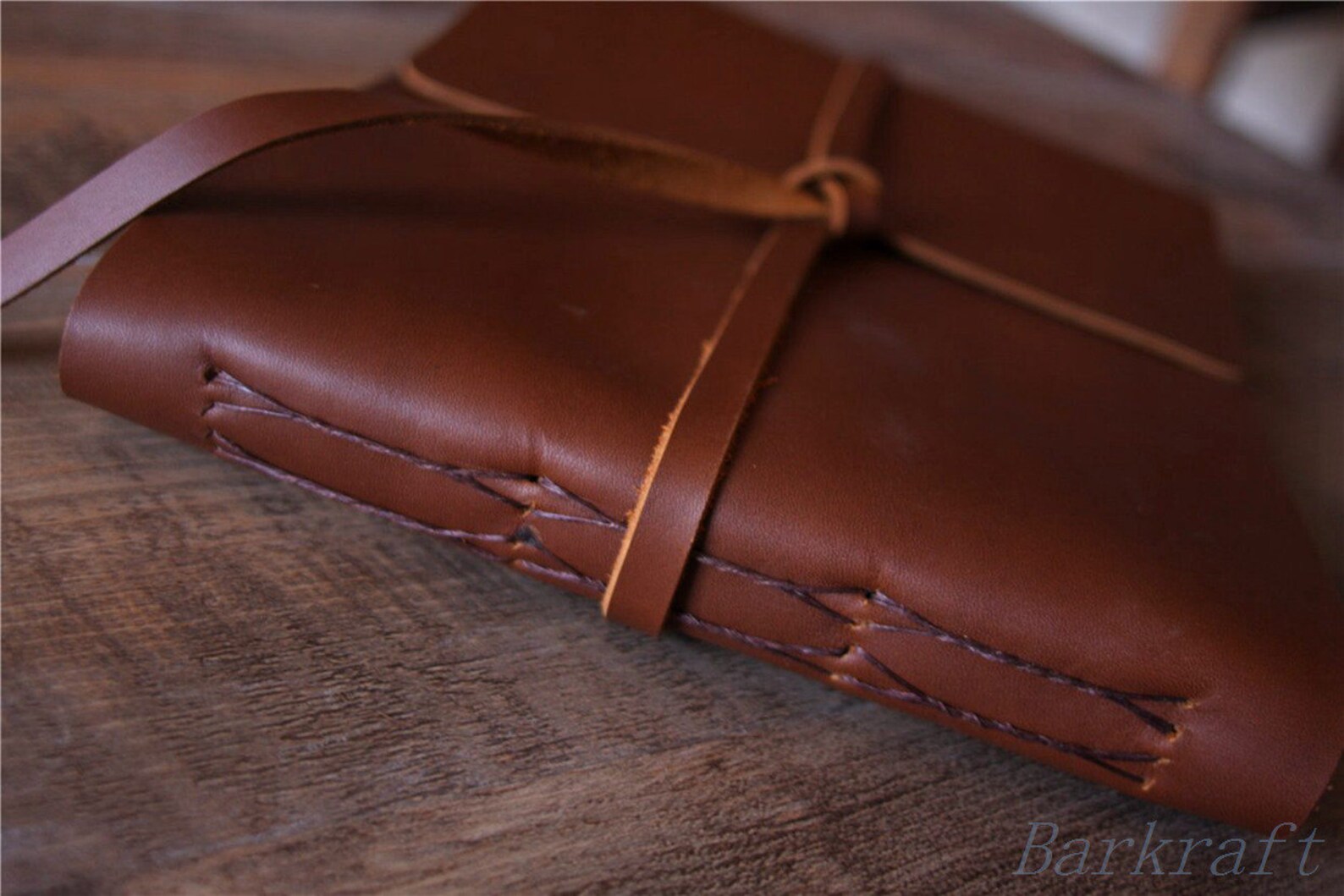 Leather Scrapbook Photo Album: Personalized Wedding Guest Book, 4x6 ...