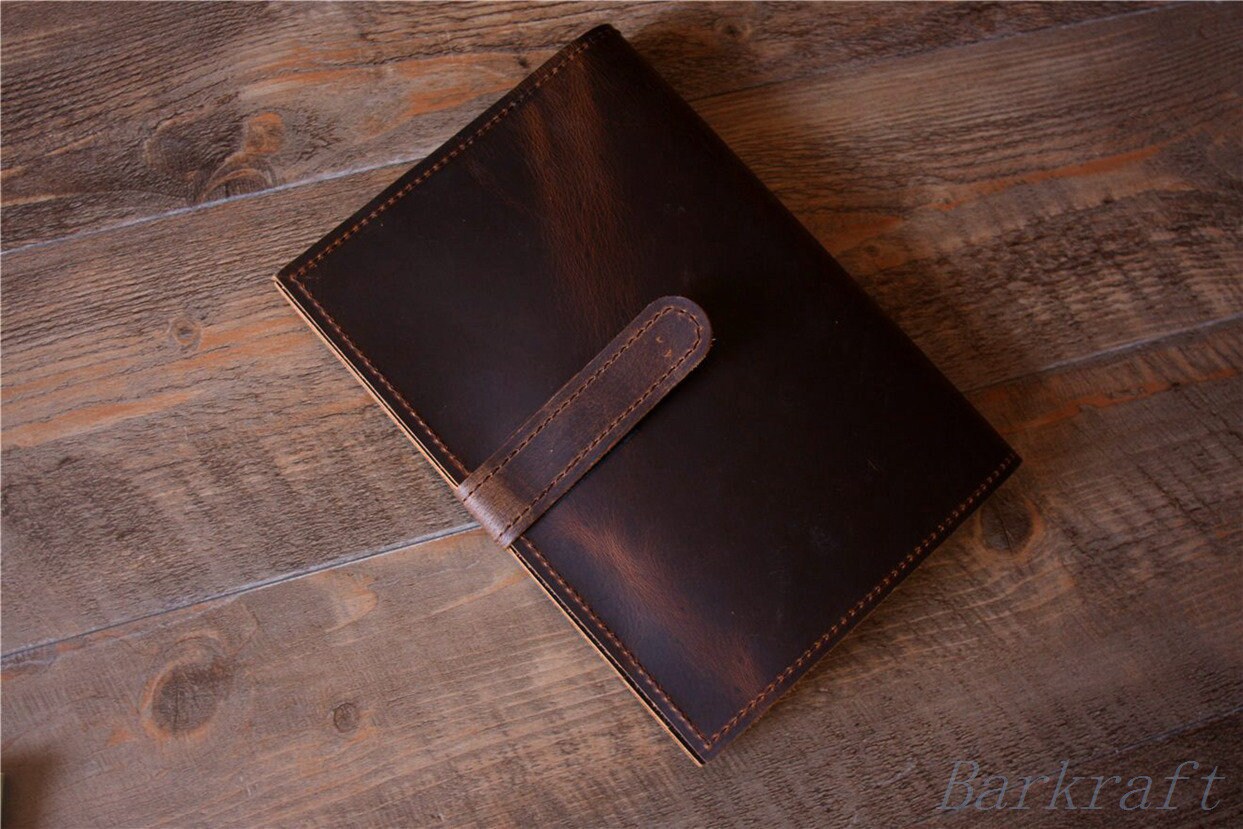 Leather Portfolio Folder for Men Notebook Cover Personalized | Etsy