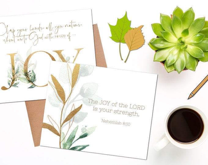 Bible Verse Cards, Christian Greeting Cards, 8 Christian Note Cards, 8 ...